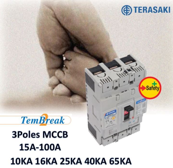 TERASAKI MCCB 15-100A 15A 20A 30A 40A 50A 60A 75A 100A 10KA 16KA 25KA 40KA 65KA 3POLE TEMBREAK 2 ...