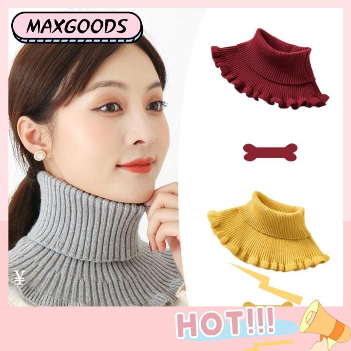 MAXG กันลม คอปลอมถัก อบอุ่นและอบอุ่น ถอดออกได้ ที่อุ่นคอ แฟชั่นสำหรับ ...