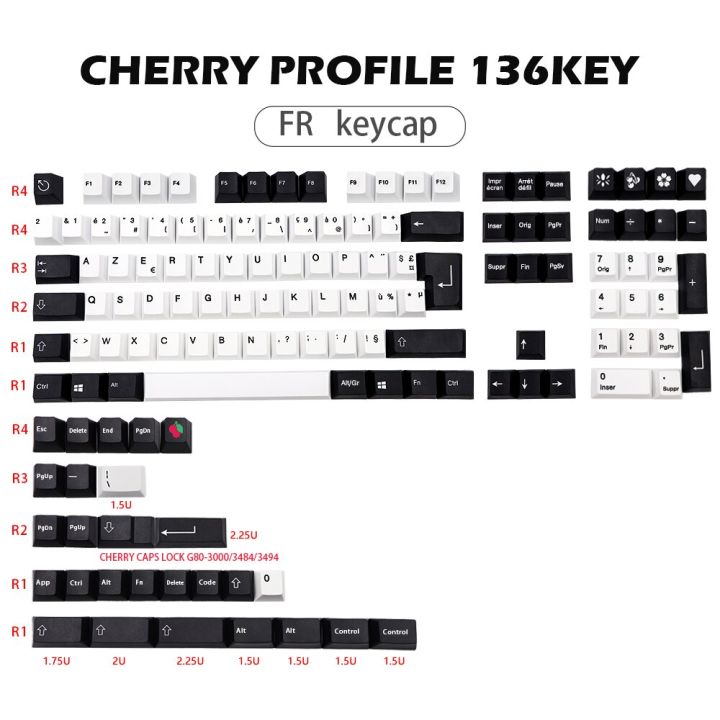Germany France Spain Layout Keycaps Cherry Profile Dye Sub Keycap For ...