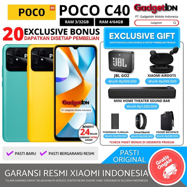 POCO C40 4/64GB 3/32GB Garansi Resmi Poco Xiaomi Indonesia | Lazada ...