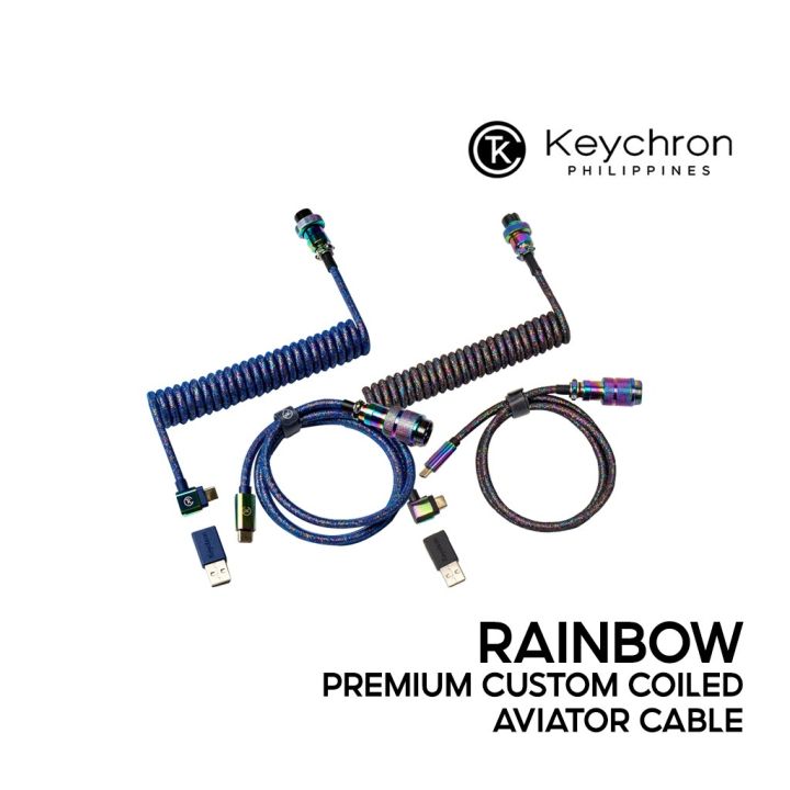 Keychron Premium Custom Coiled Aviator Cable for Keyboard, Angled ...
