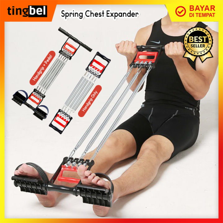 Multifungsi Spring Chest Expander 3 in 1 Hand Gripper Pull-Up Exercises ...