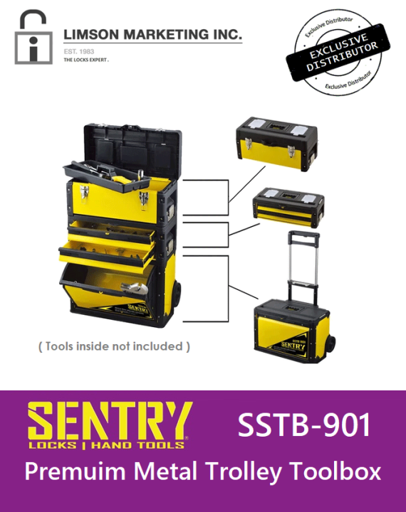 SENTRY SSTB 901 HEAVY DUTY PORTABLE DETACHABLE PREMIUM TROLLEYBOX ...