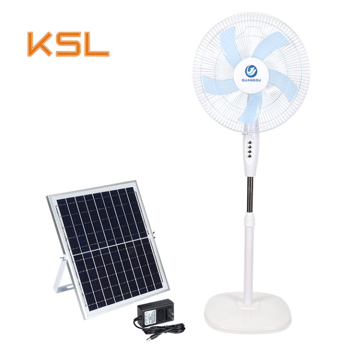 KSL 16inch Rechargeable Solar Stand Fan with Solar Panel Floor Fan ...