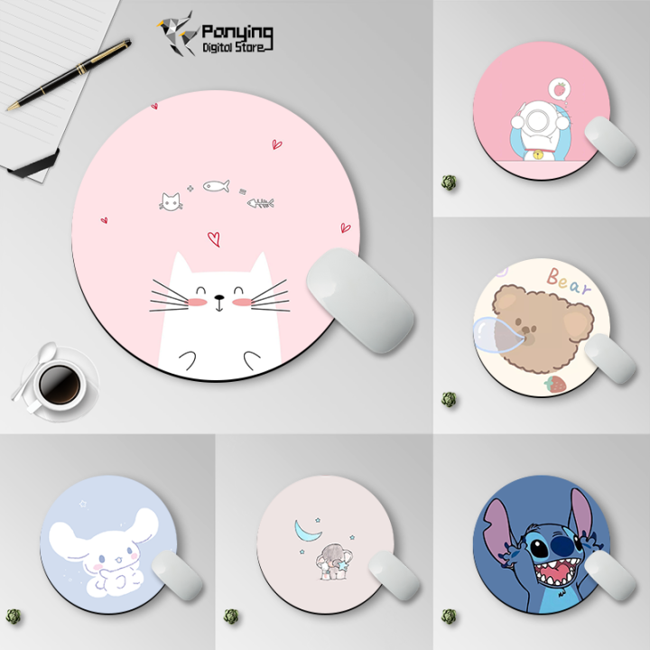 27 kinds of cartoon patterns/flowers/cute Round mouse pad Gaming ...