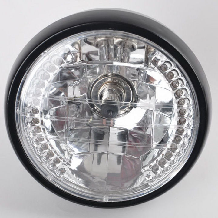 E&M Motorcycle Black Headlight Signal Light Led Light For Motorcycle ...