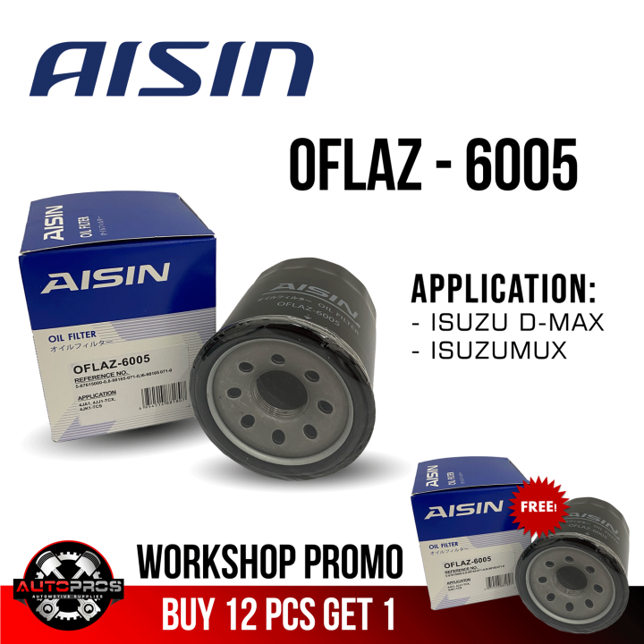 AISIN Oil Filter for ISUZU DMAX, Altera, MU-X 4JJ1 / 4JK1 - OFLAZ-6005 ...
