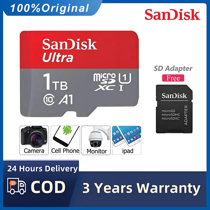 SanDisk Ultra Miniature SD Memory Card Class 10 1TB 512GB 256GB 128GB 64GB 32GB SD/TF Flash ...