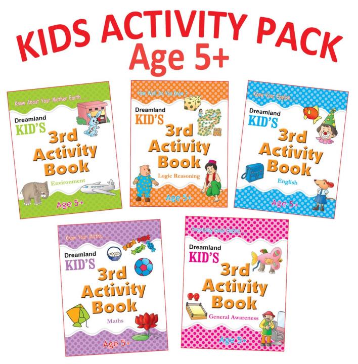 English Book/Activity Book/ Kid's Activity Age 5+ - Pack (5 Titles ...