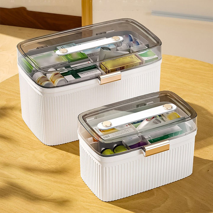 Portable Medical Box Case First Aid Storage Box Large Size Double ...