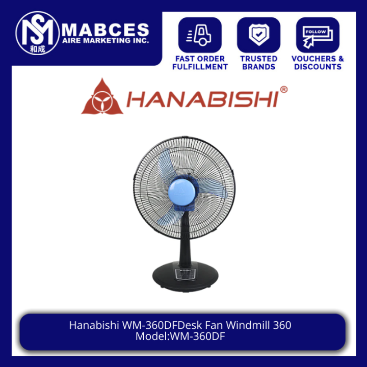 Hanabishi WM-360DF Desk Fan Windmill 360 | Lazada PH