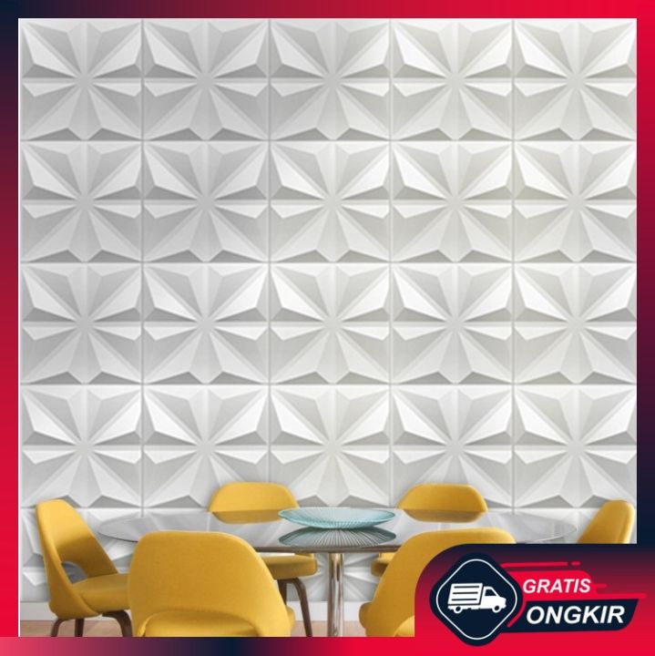 Gratis Ongkir - Wall Panel 3D Dinding PVC / Wall Panel PVC 3D Timbul ...