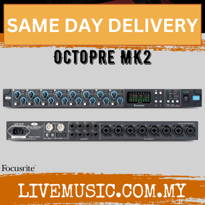 Focusrite Octopre Mark 2 Dynamic 8-channel Microphone Preamplifier with ...