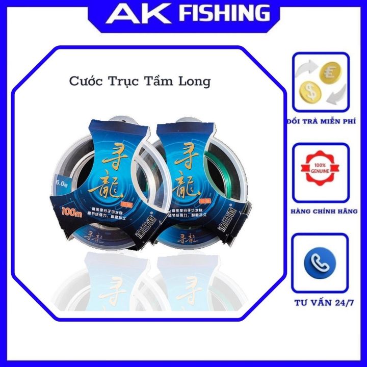 Cước câu cá thẻo trục Tầm Long siêu bền tàng hình dây cước dù chuyên ...