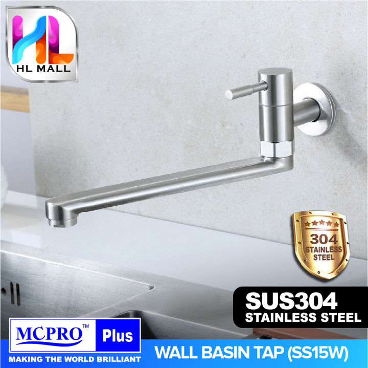 MCPRO Plus Stainless Steel SUS304 Bathroom Toilet Faucet WALL SINK ...