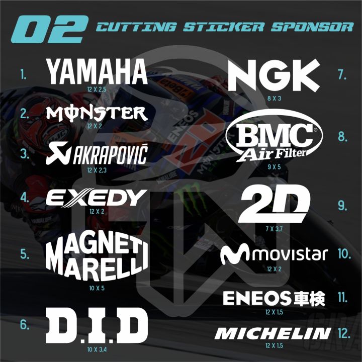 Sticker Sponsor Motor Yamaha Katalog 02 | Lazada Indonesia