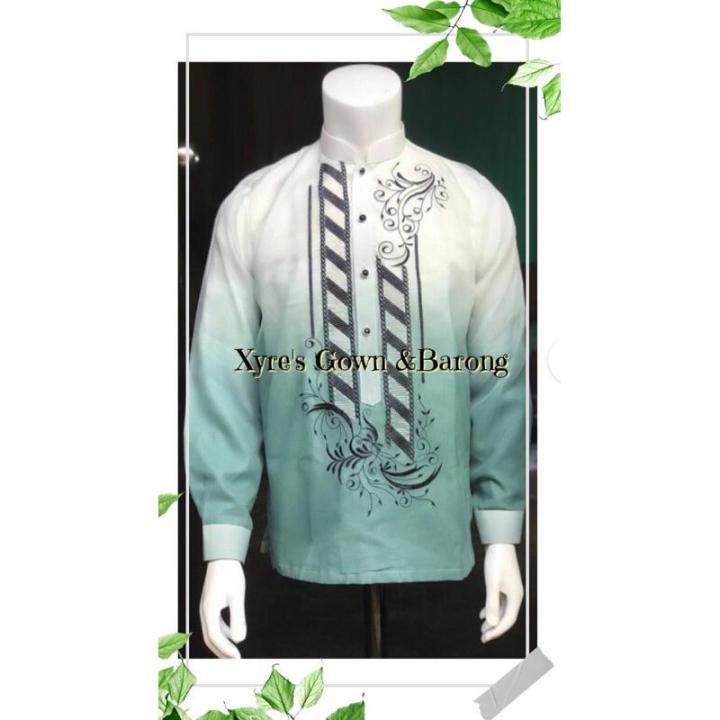 Sage Green Monochromatic Barong Tagalog with Lining- Direct Tahian ...