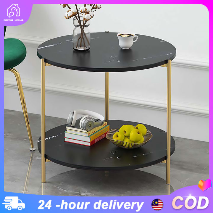 Minimalist Premier Quality Small Round Table Nordic 2 Layer Round ...
