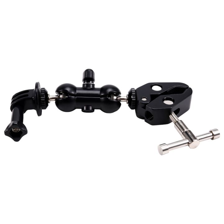 Motorcycle Bicycle Mount Clamp Universal Bracket DSLR Camera Magic Arm ...