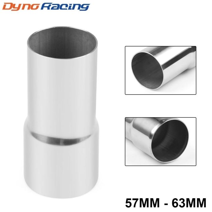 57MM TO 63MM Exhaust 2 Step Reducer Adapter Connector Tube Stainless ...