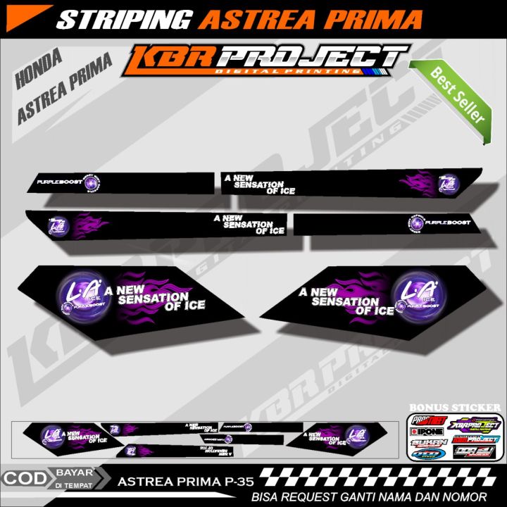 ASTREA PRIMA STIKER STRIPING PREMIUN MOTOR KEREN LIS VARIASI ASTREA ...