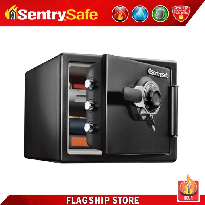 SENTRY SAFE SFW082DTB 1-Hour Fire + Water + Security Protection Medium ...