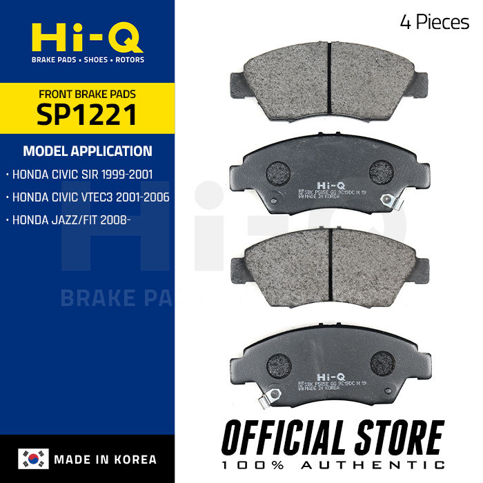Hi-Q Front Brake Pads for Honda Civic SIR 1999-2001, Civic VTEC3, Jazz ...