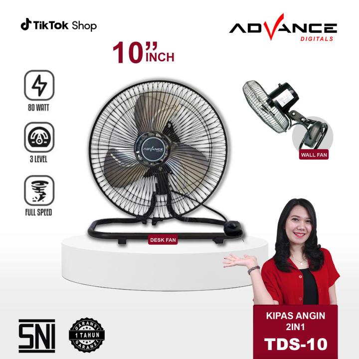 ADVANCE - Kipas Angin Listrik 2in1 Kipas Meja Kipas Dinding 10 Inch 40 ...