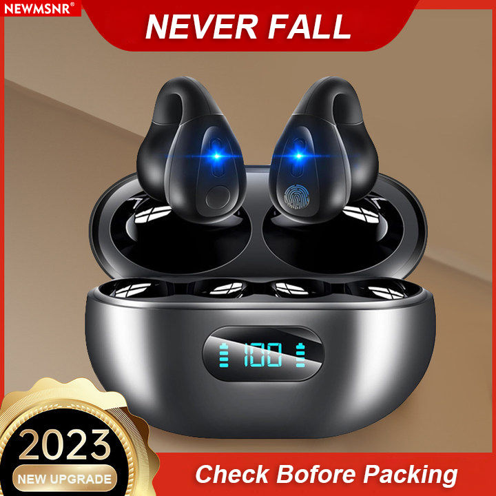 Newmsnr Never Fall Earclip Bluetooth 5.3 Wireless Earphones With HD Mic ...