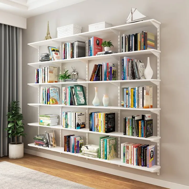 Midas double slot wall rail metal adjustable shelf wall shelf bookshelf ...