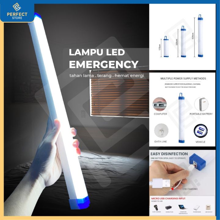 Lampu Darurat Emergency Lamp Led 80 Watt Bohlam Portable Super Terang ...