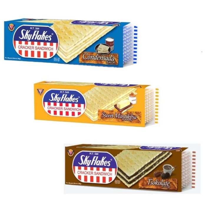 [ BUNDLE OF 2 ] SKYFLAKES CRACKER SANDWICH TSOKOLATE / SWEET MANTIKILYA ...