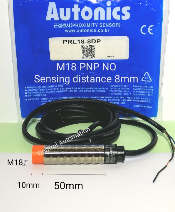 PRL18-8DP Autonics Sensor Jarak 8mm / Proximity Sensor M18 PNP NO, Sensing Distance 8mm | Lazada