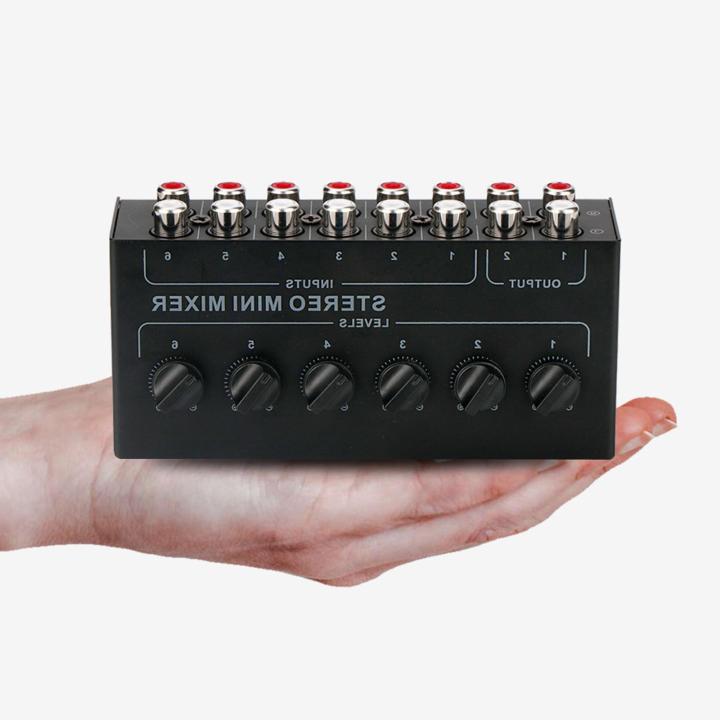 Stereo Mixer Small Mixer Portable Compact for Studio Stage Party Stage ...