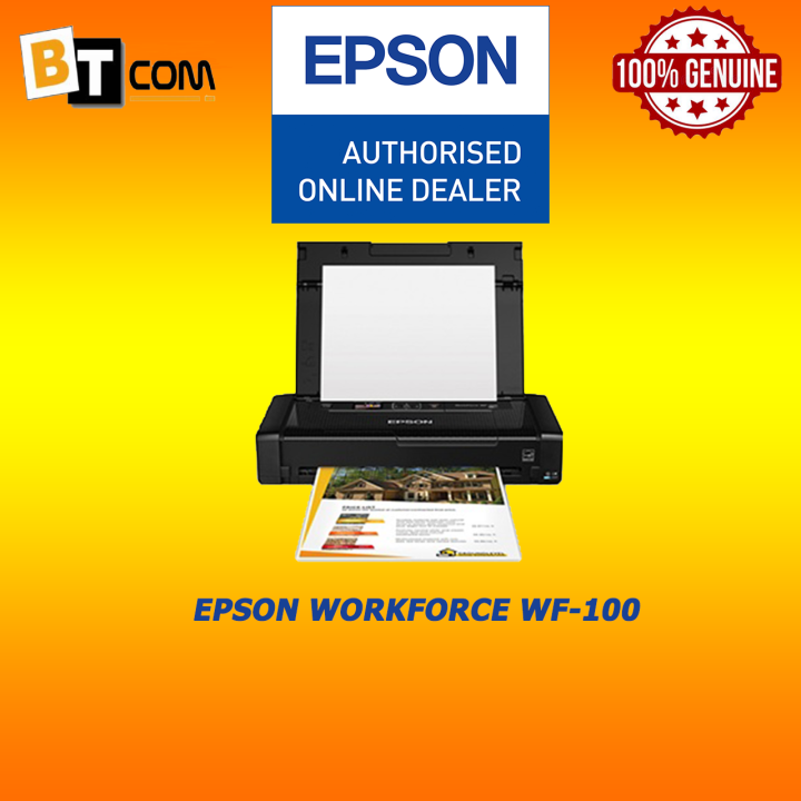(PRE-ORDER 14DAYS) Epson WorkForce WF-100 Wi-Fi Portable Inkjet Printer ...