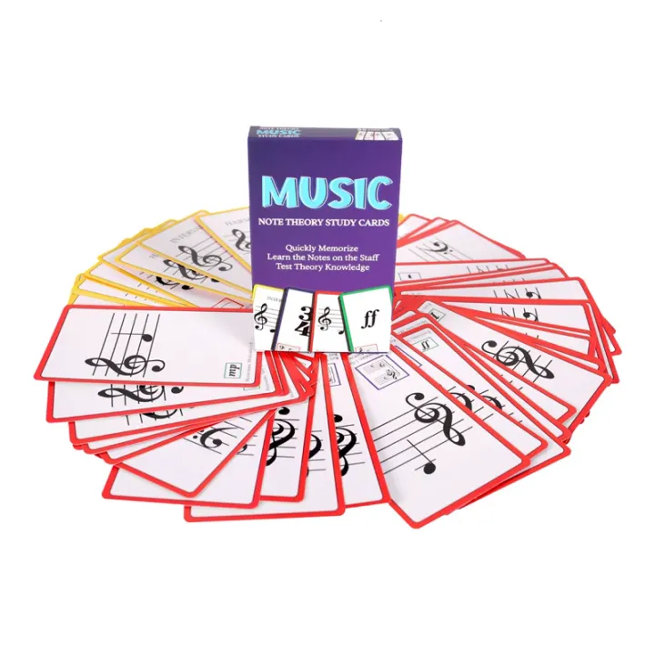 Colored Copper Plate Paper Music Flash Cards Piano Note Theory ...