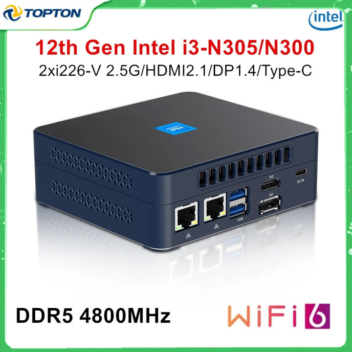 M9S 12th Gen Mini PC Intel i3 N305 N300 N200 DDR5 PCIE3.0x4 2xi226-V 2 ...