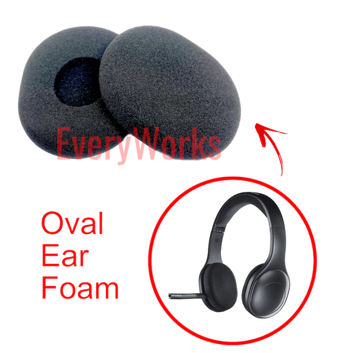 Replacement OVAL Foam Earpads Ear Pads Ear Cushions For Logitech H800 ...