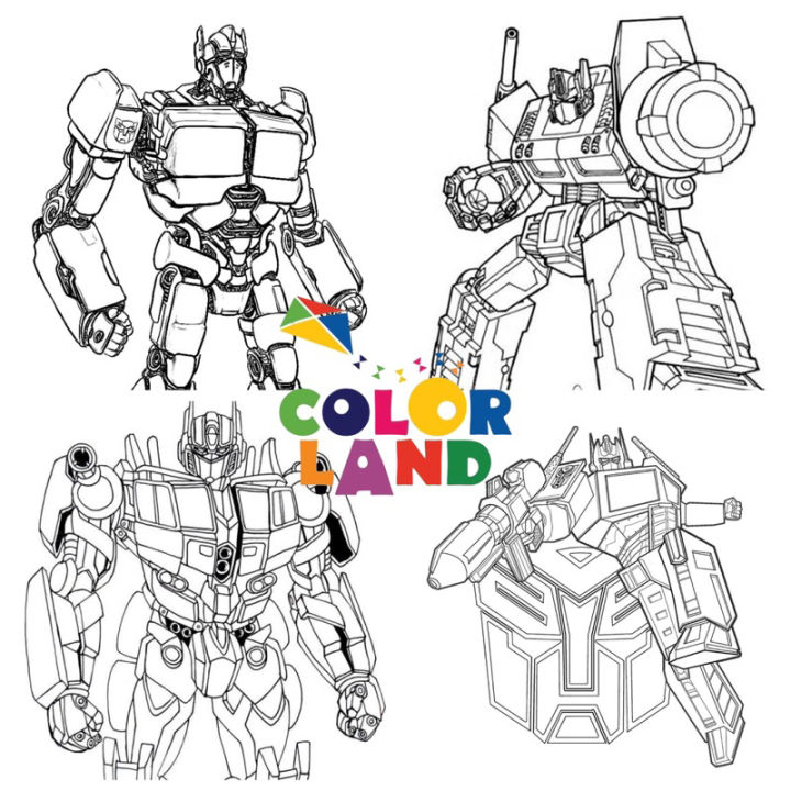 Optimus Prime (phim Transformers) - Set 10 Tờ Tranh Tô Màu A4 A5 Dành ...