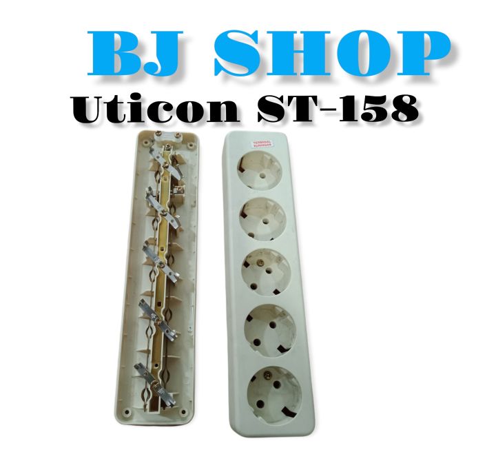 UTICON Stop Kontak Arde 5 Lubang / Terminal Kuningan 5 Lubang / Colokan ...