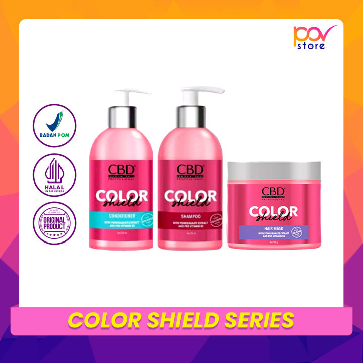 CBD Color Shield Shampoo 250ml - Conditioner 250ml - Hair Mask 500gr ...