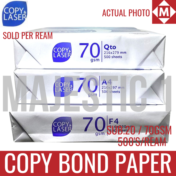 Copy & Laser Copy Paper Bond Paper 70GSM (Short, A4, Long) SOLD PER ...