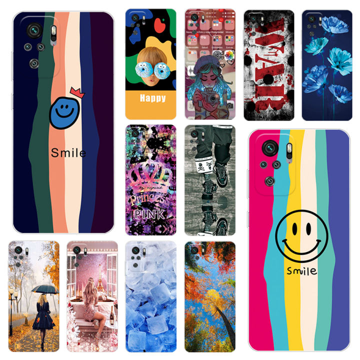For Xiaomi Redmi Note 10 Note 10S Note 10 Pro Max Case Cute Rainbow ...