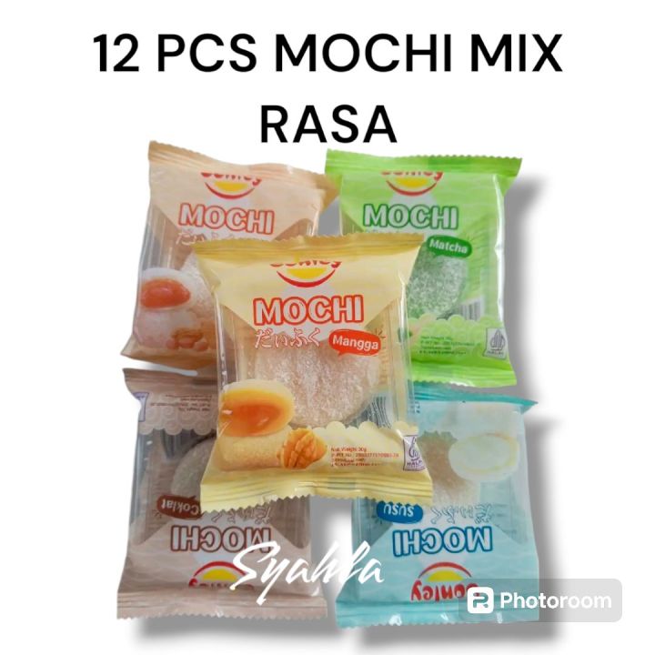 Mochi Taburan Kelapa / Kue Mochi Varian Rasa KUE Mochi CONLEY ISI 12 ...