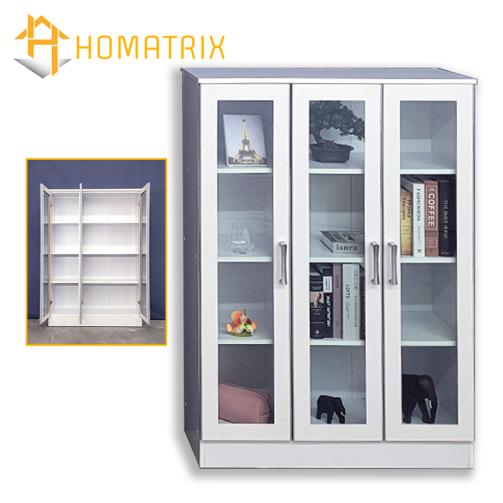 Display Glass Cabinet Living Room Storage Almari Kaca Rak Simpanan ...