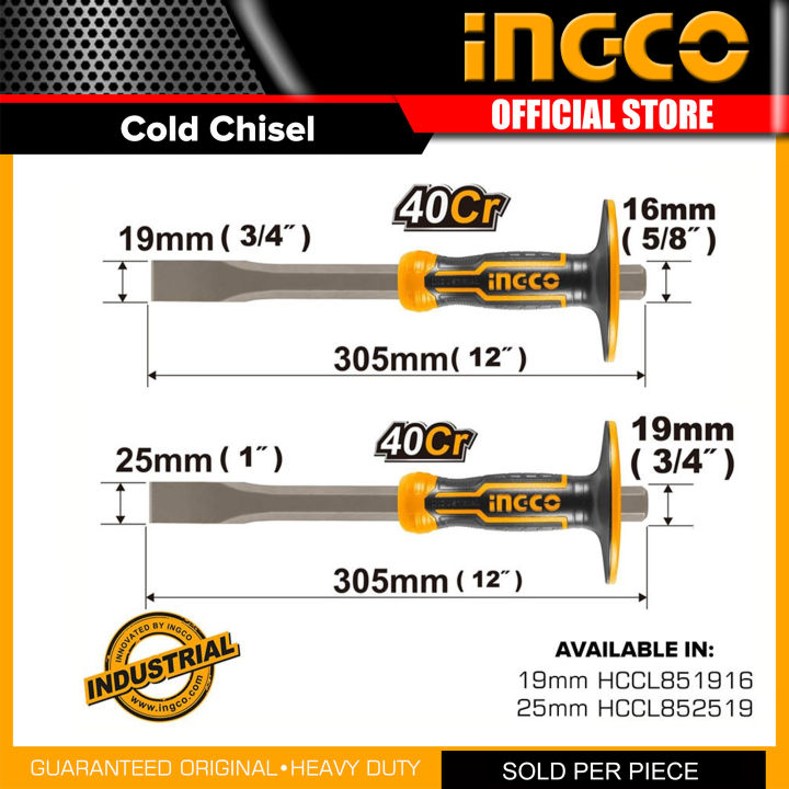 INGCO 19mm HCCL851916 | 25mm HCCL852519 Industrial Cold Chisel SOLD PER PIECE IHT | Lazada PH