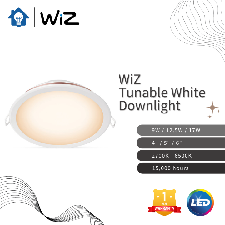 WiZ LED Tunable White / RGB Downlight 4" 5" 6" ( 2700K - 6500K + RGB ...
