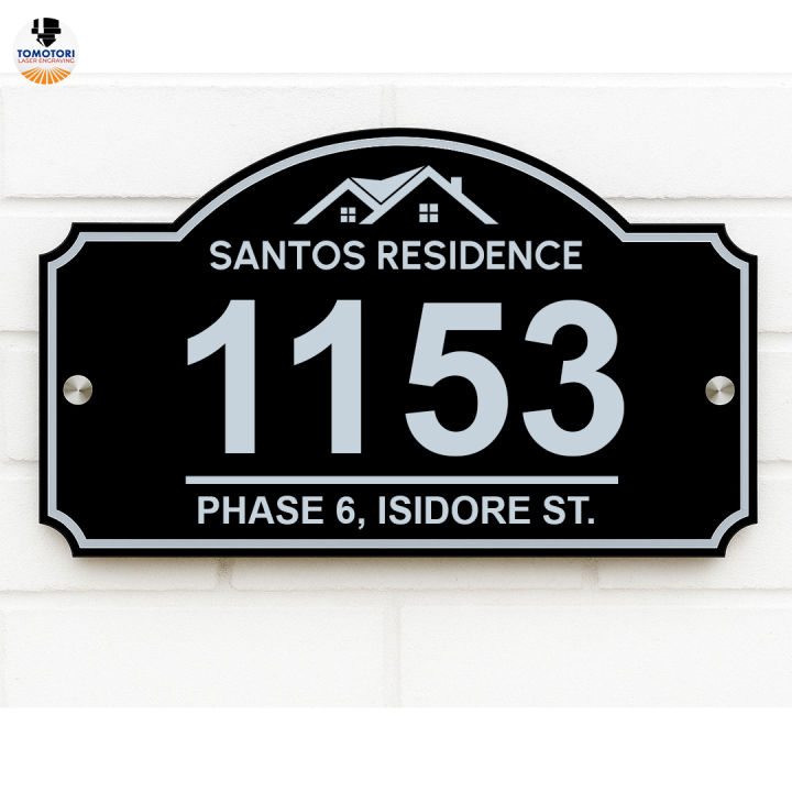 Personalized Acrylic House Number Plate – Modern Home Address Design ...