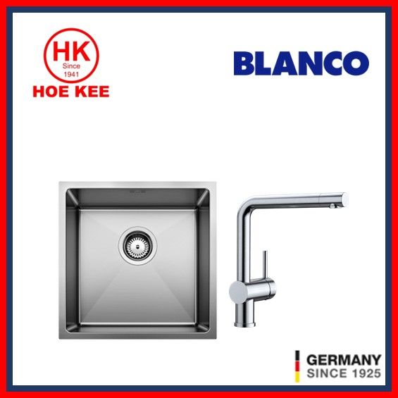 Blanco Quatrus R15 400-IU Stainless Steel Kitchen Sink + Blanco Linus ...