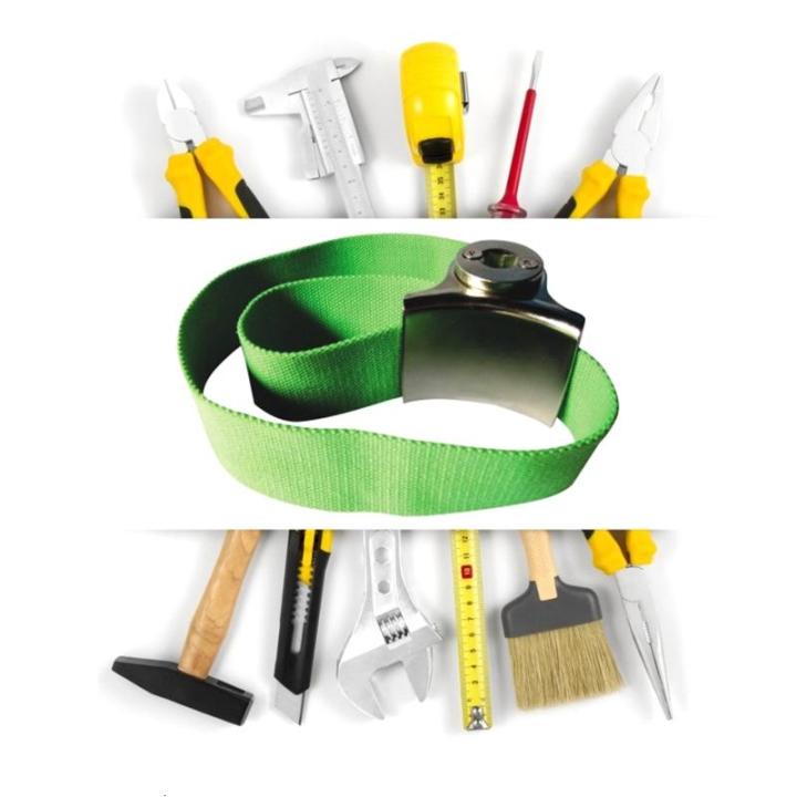 Heavy Duty Adjustable Oil Wrench Canvas Belt Set Remover Puller ...